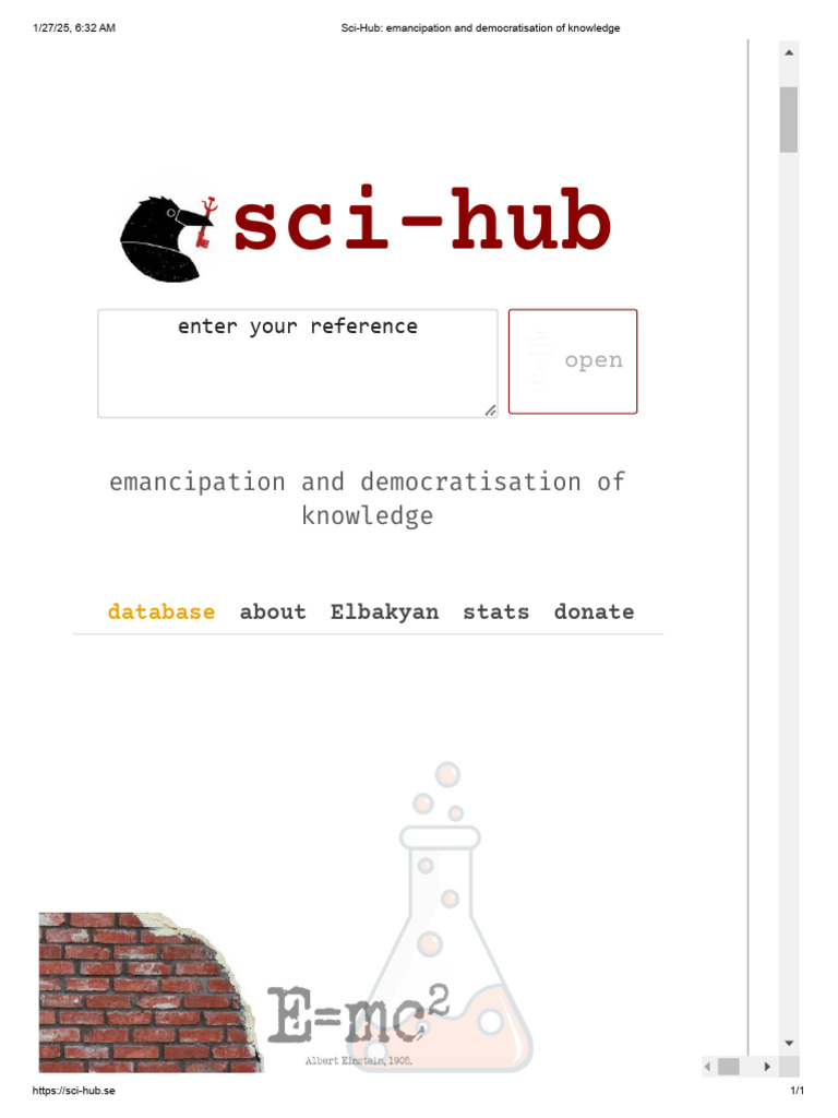 Sci-Hub: Emancipation of Knowledge | PDF