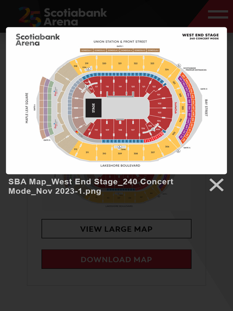 Seating Maps Scotiabank Arena | PDF