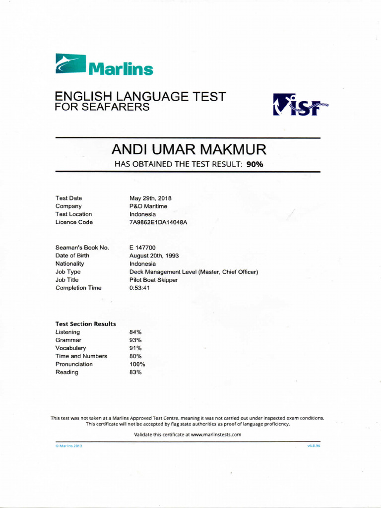 Marlin Test | PDF
