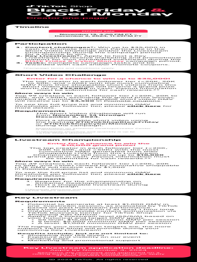 BFCM One-Pager Creator | PDF