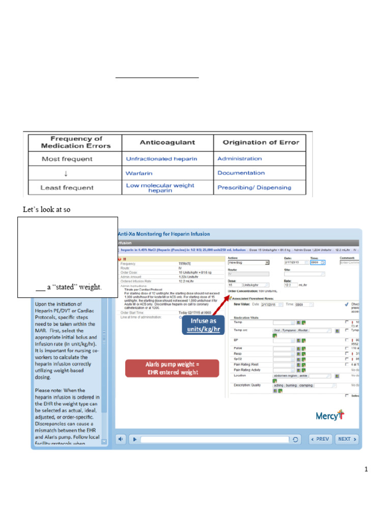 Heparin Protocol - Anti Xa Education Student Handout | PDF | Medical ...