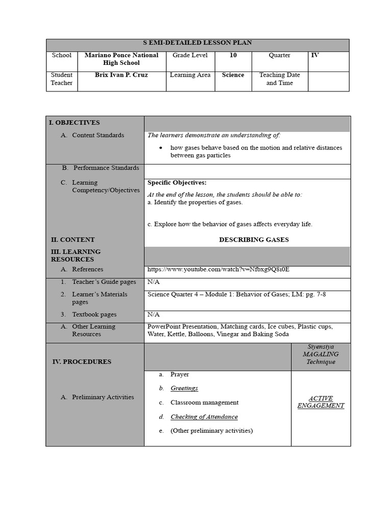 Output Siyensiya Magaling | PDF | Gases | Learning