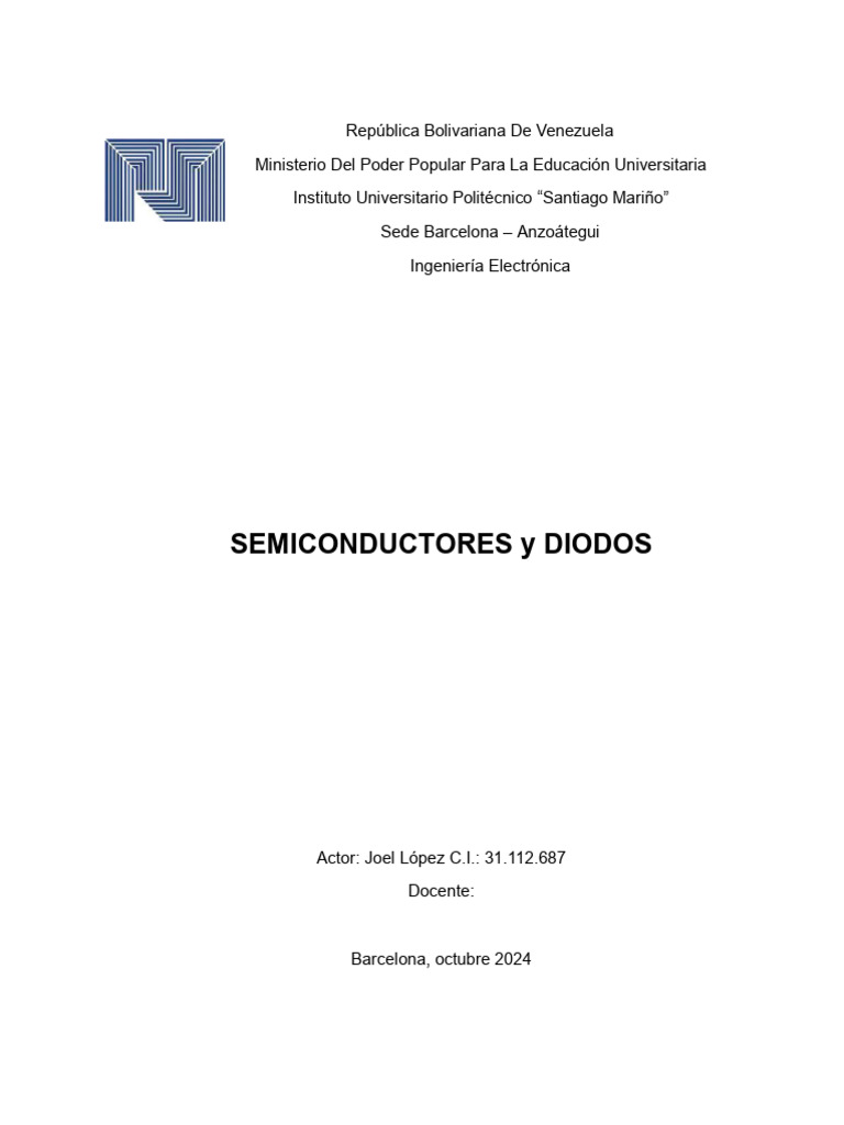 Semiconductores y Diodos: Fundamentos | PDF | Semiconductores | Rectificador