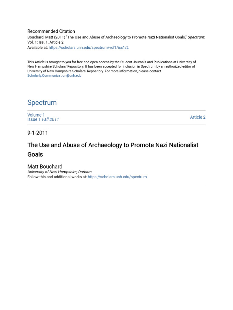 Nazi Archaeology and Nationalism Explained | PDF | Nazi Germany