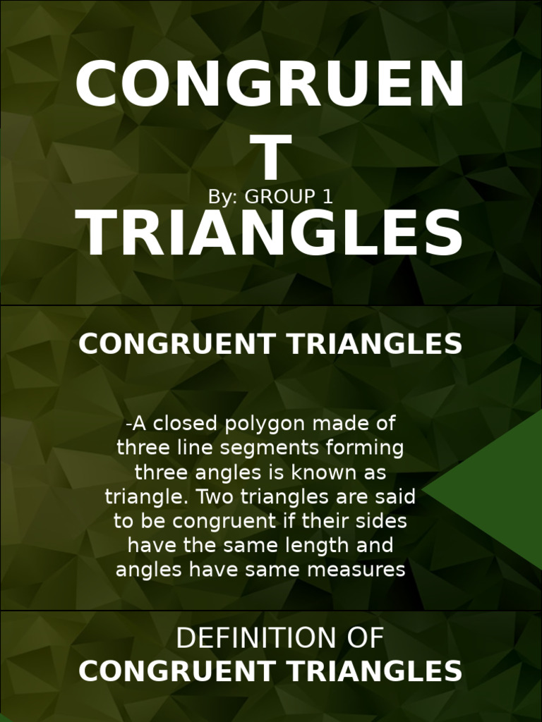 Understanding Congruent Triangles | PDF | Triangle | Geometric Shapes
