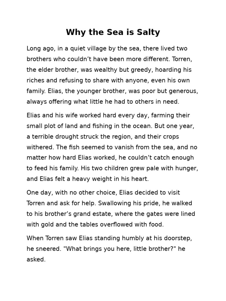 Why the Sea is Salty | PDF | New Testament