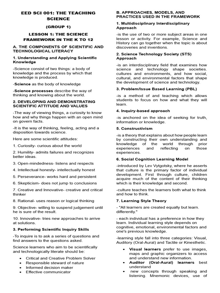 EED SCI 001 REVIEWER | PDF | Decomposition | Science