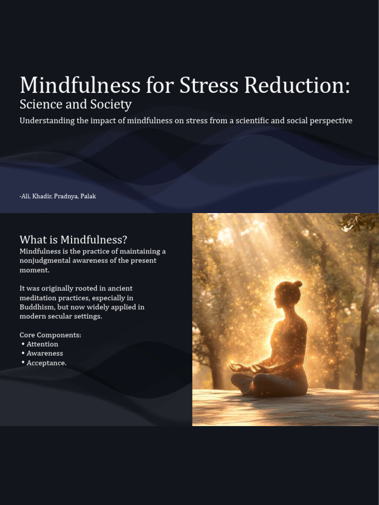 Mindfulness For Stress Reduction | PDF | Mindfulness | Stress (Biology)