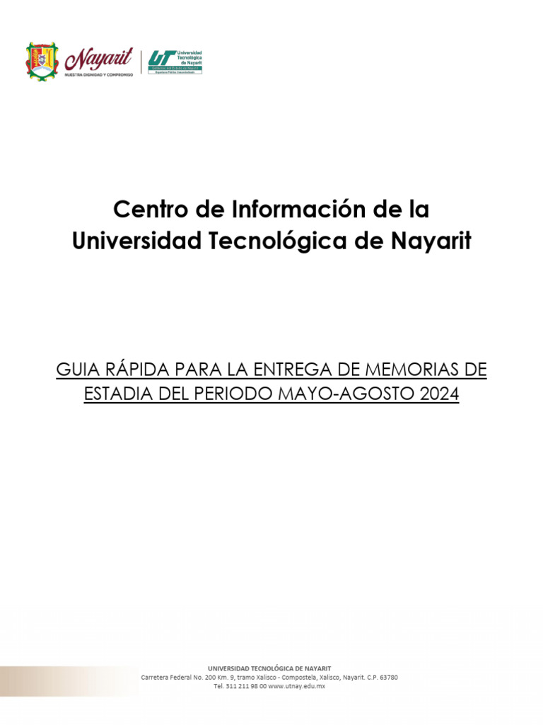 Entrega de Memorias UTNAY 2024 | PDF
