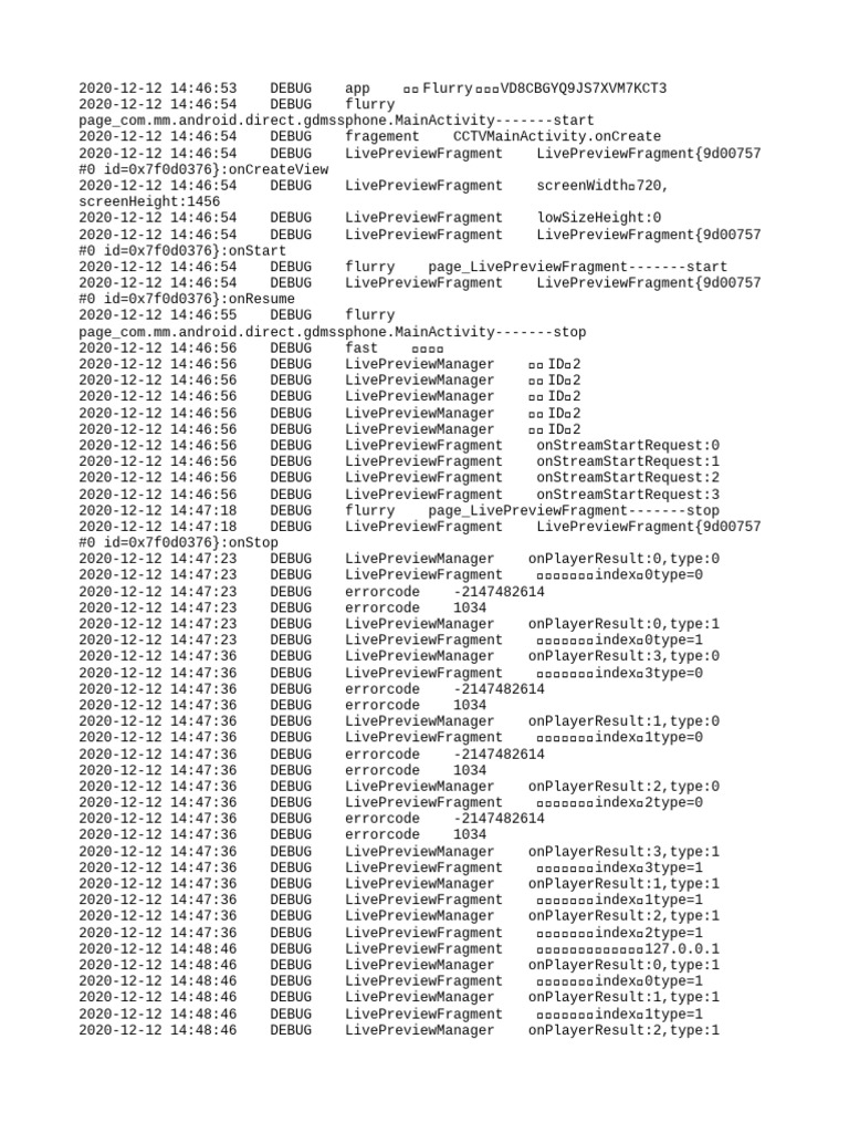 LivePreview Debug Log Analysis | PDF