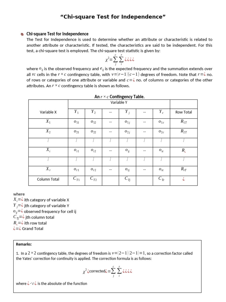6-Lesson-Chisquare | PDF | Chi Squared Test | Statistical Theory