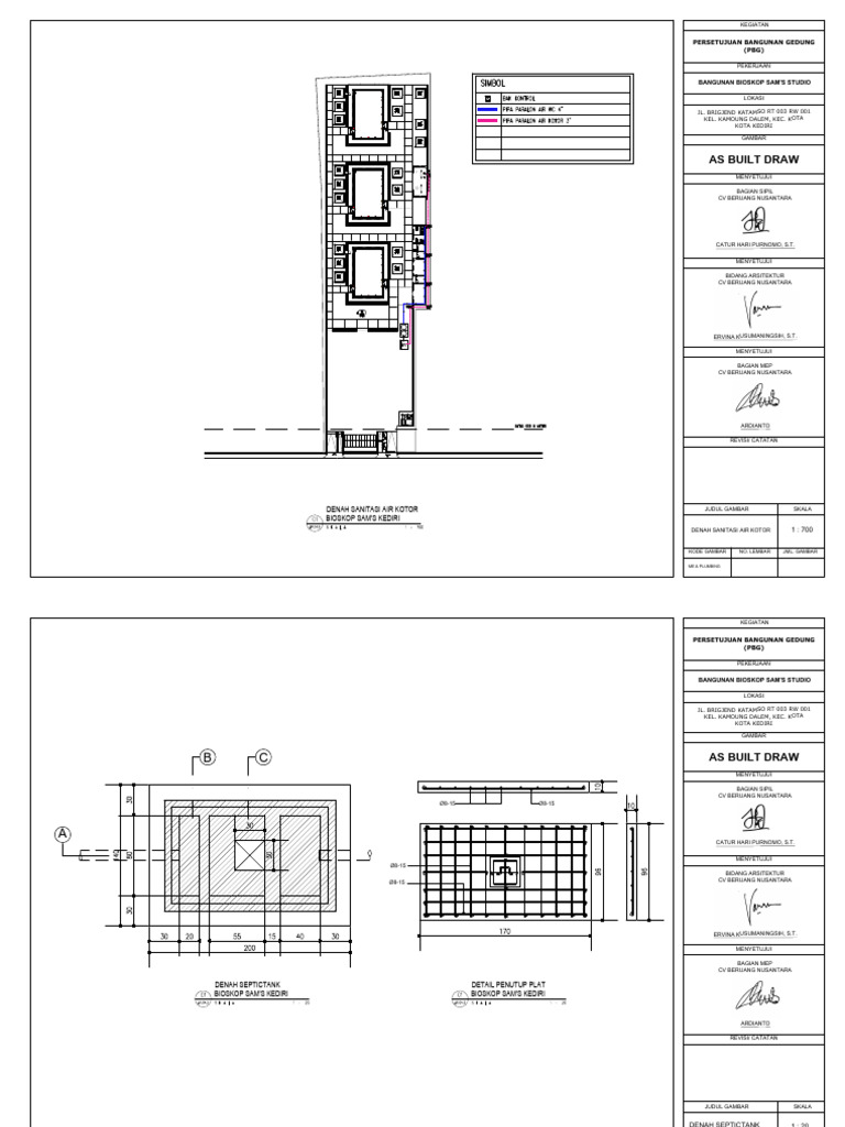 Instalasi Ipal Domestik Sam's Studio Kediri | PDF