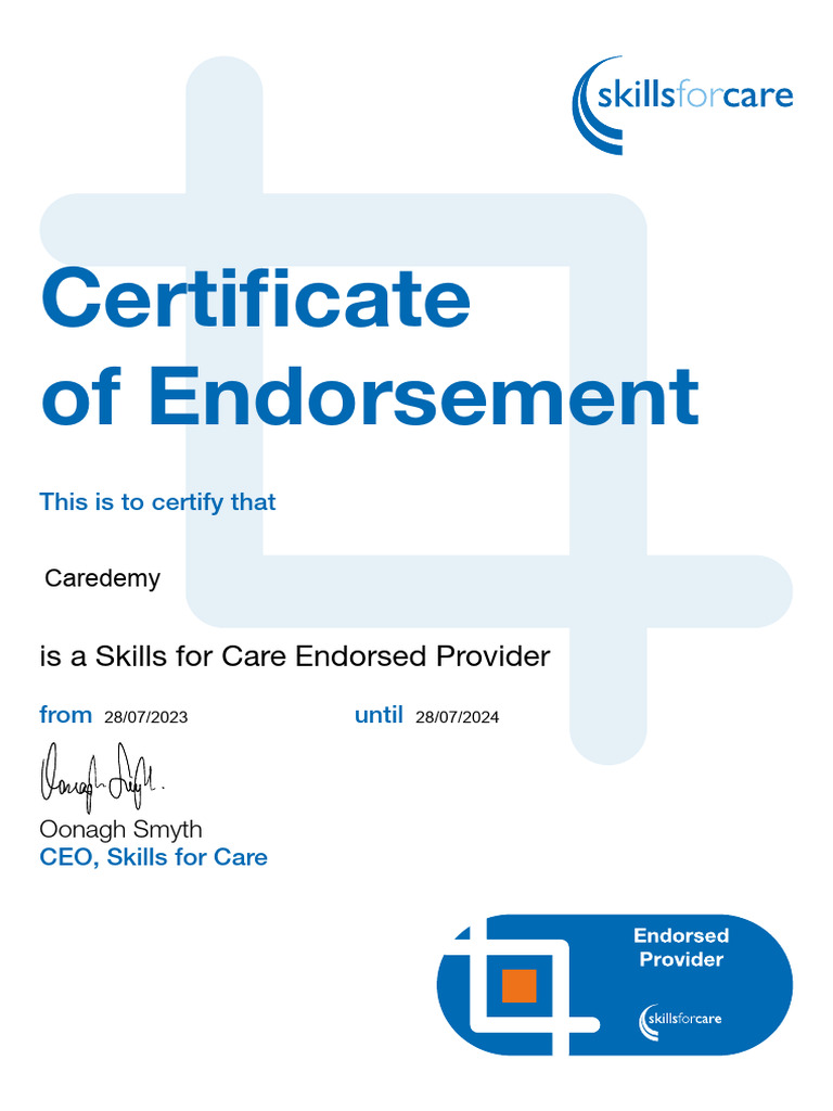 Endorsed Provider Certificate | PDF