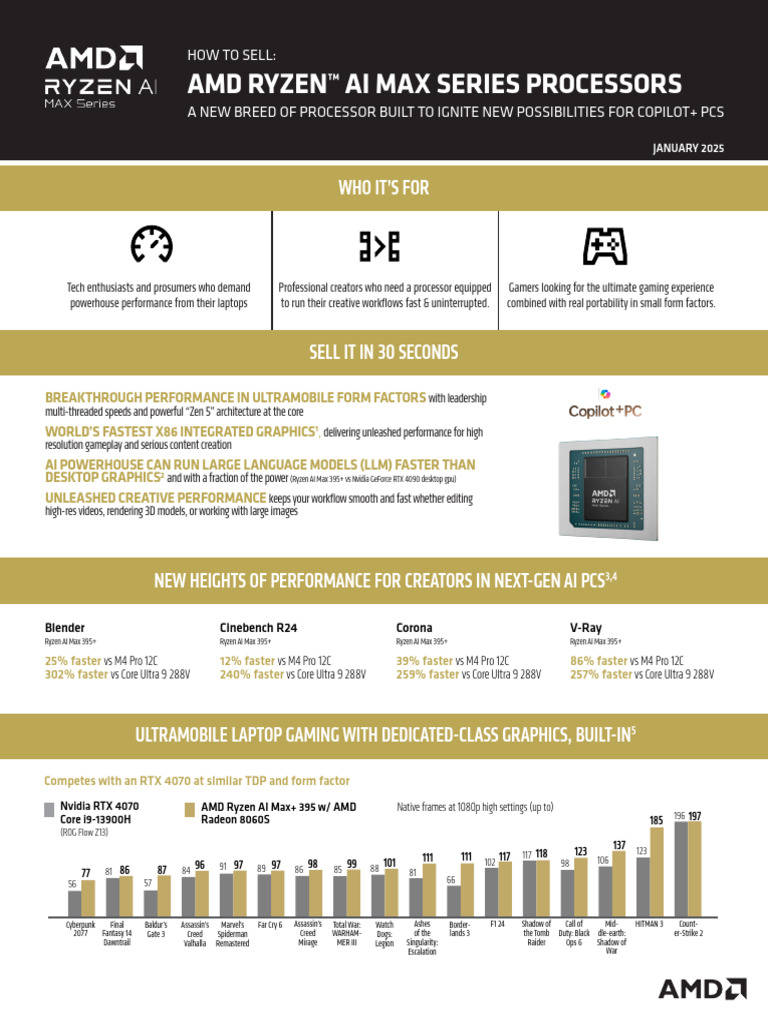 Ryzen Ai Max Series How To Sell Guide Competitive | PDF | Graphics ...