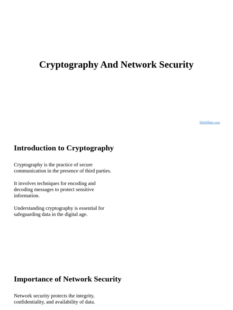 Cryptography and Network Security | PDF | Public Key Cryptography ...