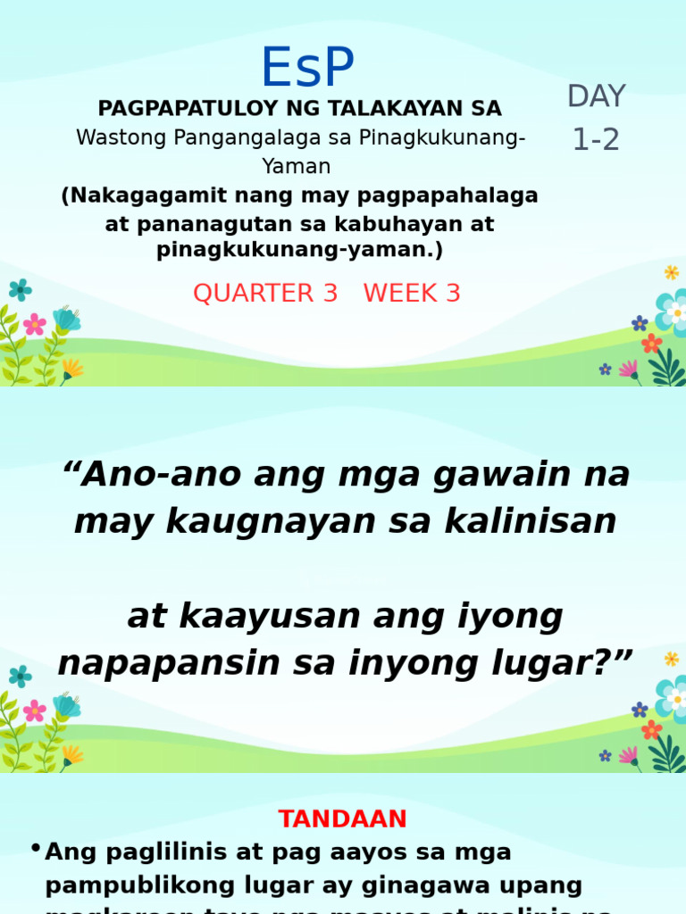 q3 PPT Week 3 Esp 6 | PDF