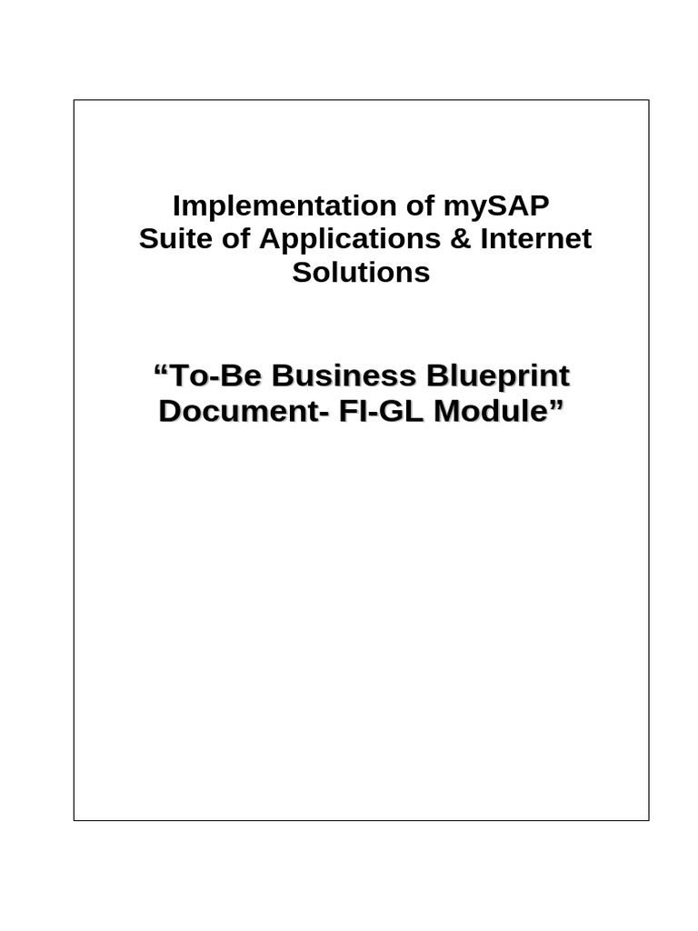 SAP Business Blueprint Document - FI-GL - Ver 1.0 | PDF | Debits And ...