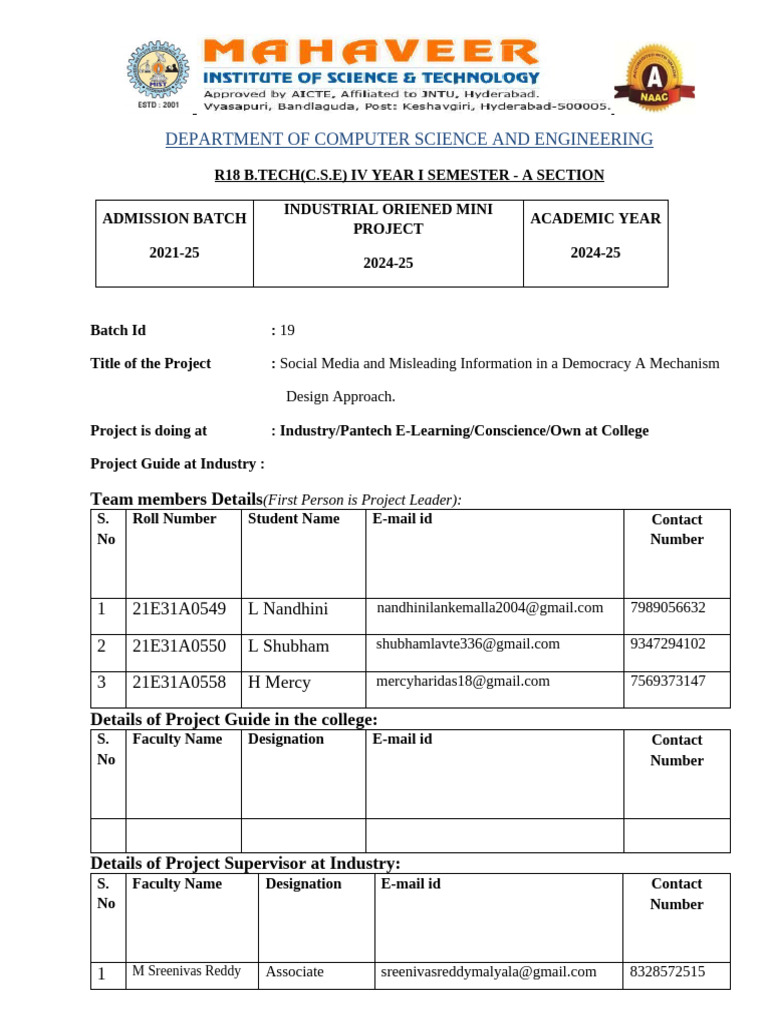Mini Project Abstract Submission | PDF | Public Opinion | Social Media