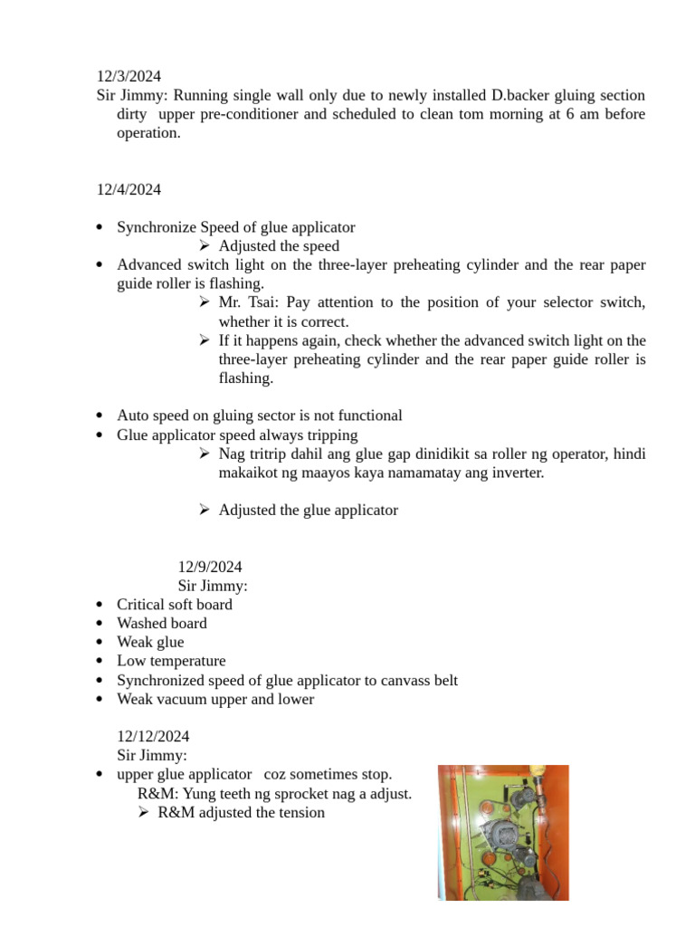 new db glue applicator machine problem | PDF | Equipment