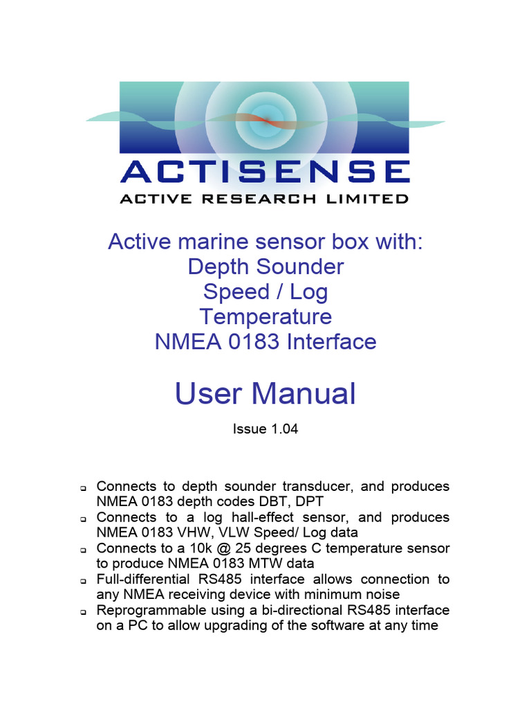DST Module User Manual Issue 1.04 | PDF | Coaxial Cable | Sonar