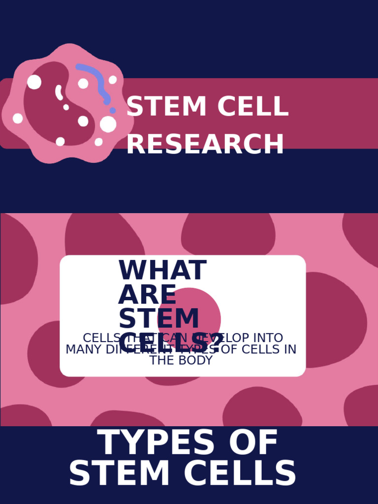 Cells, Organs and Tissues Science Presentation in Blue Red Flat Graphic Style PDF | PDF | Stem ...