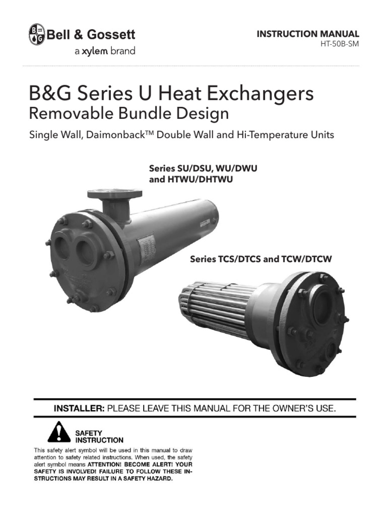 BG Heat Exchangers - Installation and Service | PDF | Heat Exchanger ...