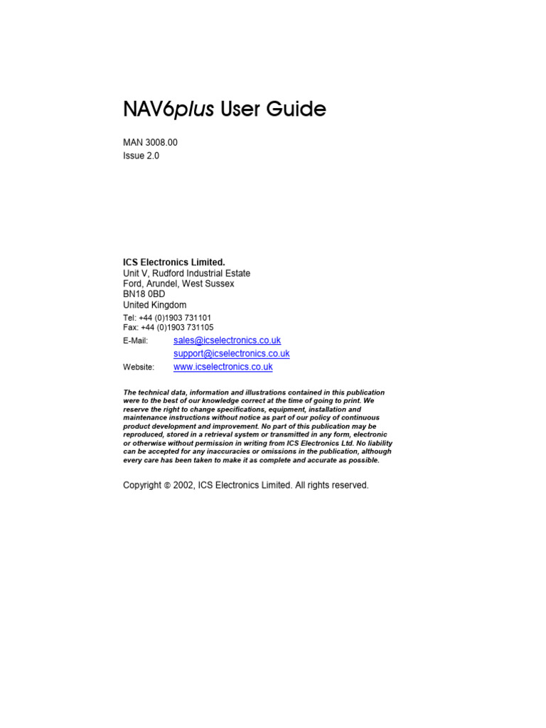 NAV6plus User Guide | PDF | Computing | Information And Communications ...