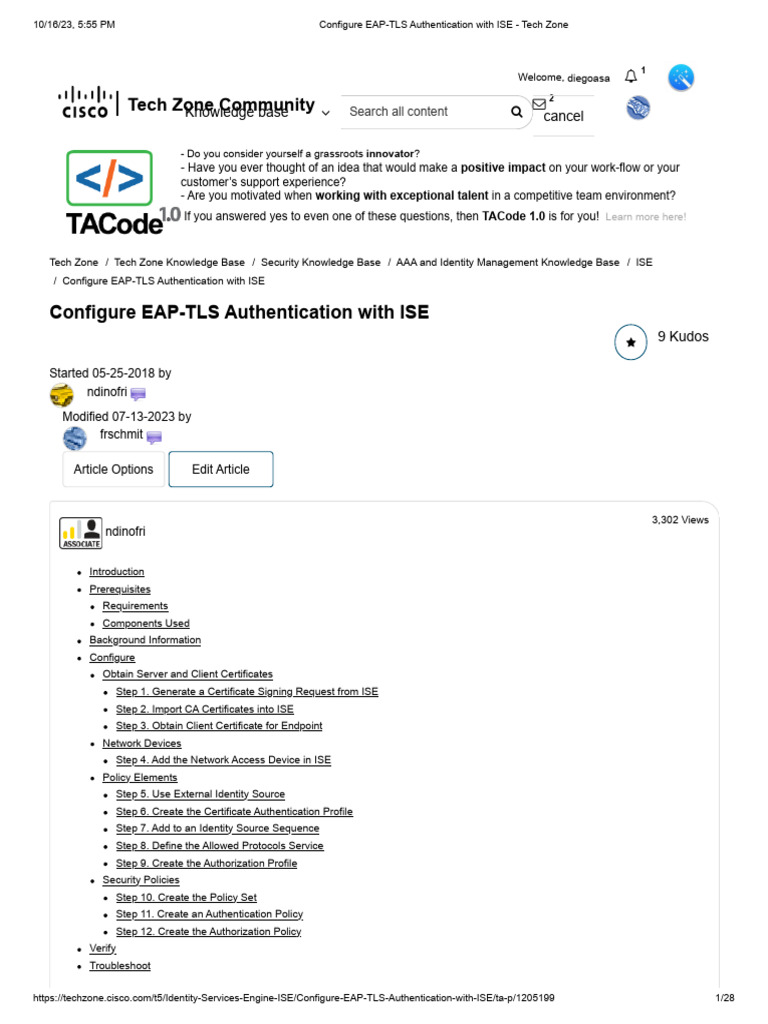 22.ISE Authentication and Authorization Troubleshooting C. Configure EAP-TLS Authentication with ...