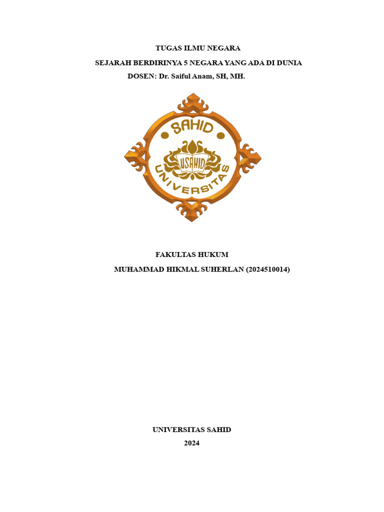 TUGAS ILMU NEGARA - Muhammad Hikmal Suherlan | PDF