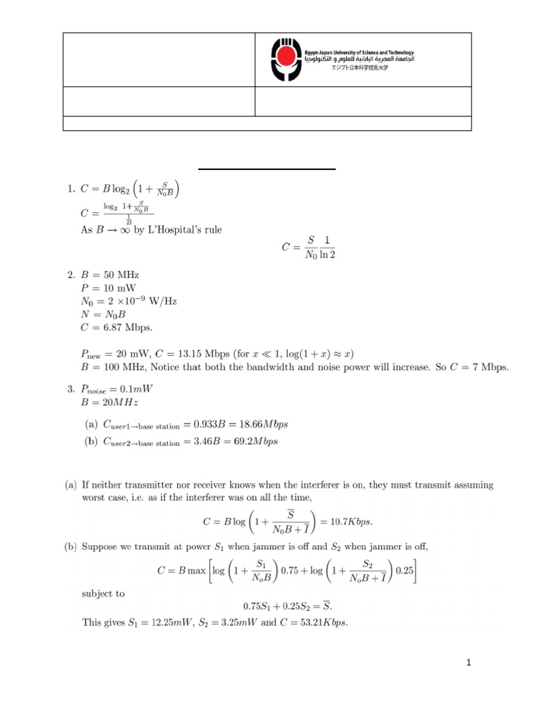 ECE 435 - Sheet 4 - Soln | PDF