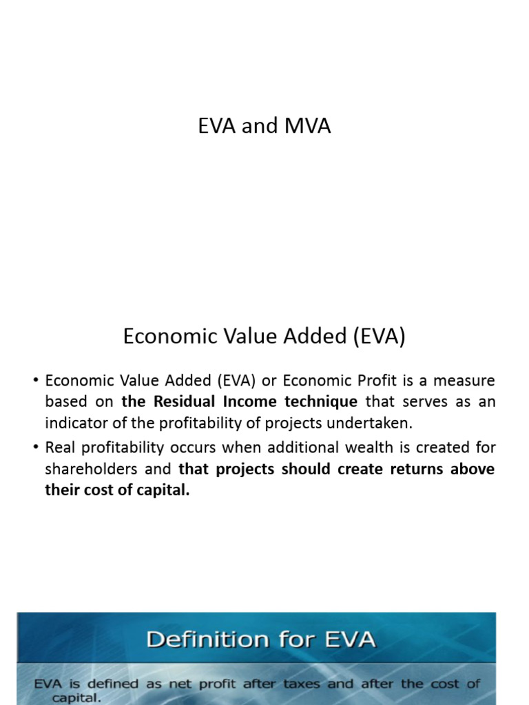 S_7.1_EVA _MVA.pptx | PDF | Cost Of Capital | Equity (Finance)