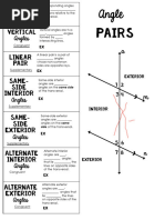 Angle Pairs Sorting Activity | PDF