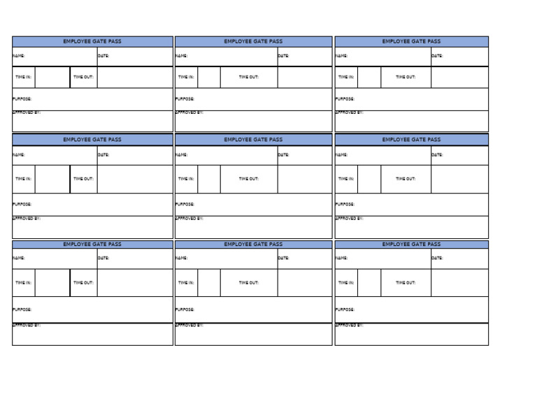 Employee Gate Pass | PDF