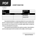 ATD Form | PDF | Payments | Personal Finance