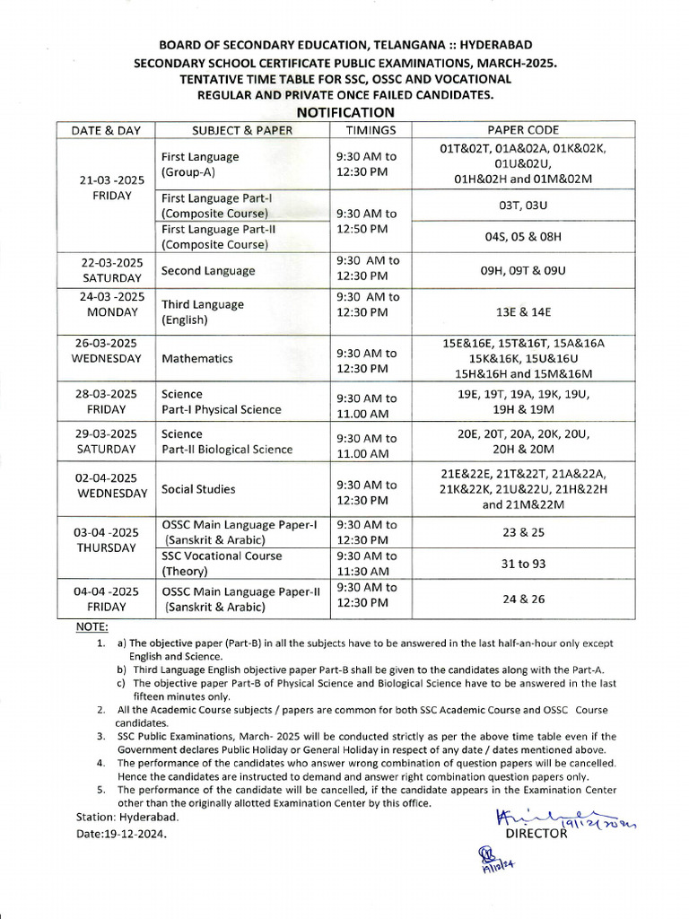 Timetablemarch 2025 24122024 | PDF
