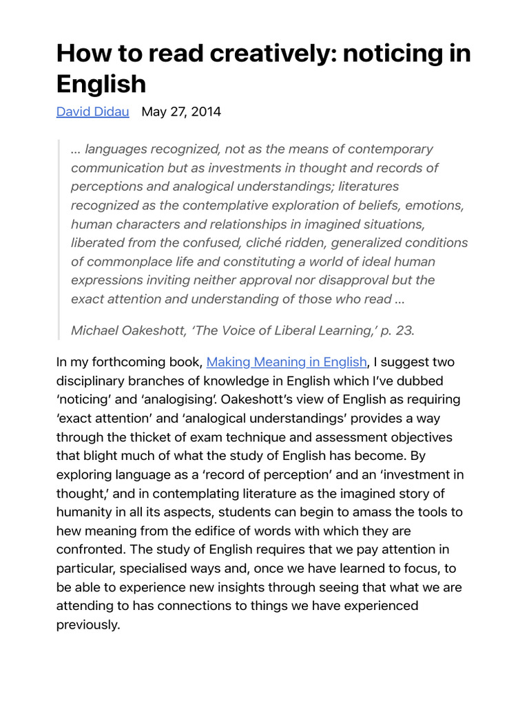 Mastering Creative Reading Techniques | PDF