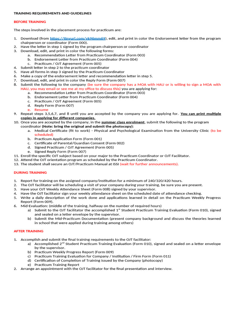 000 Steps for OJT | PDF