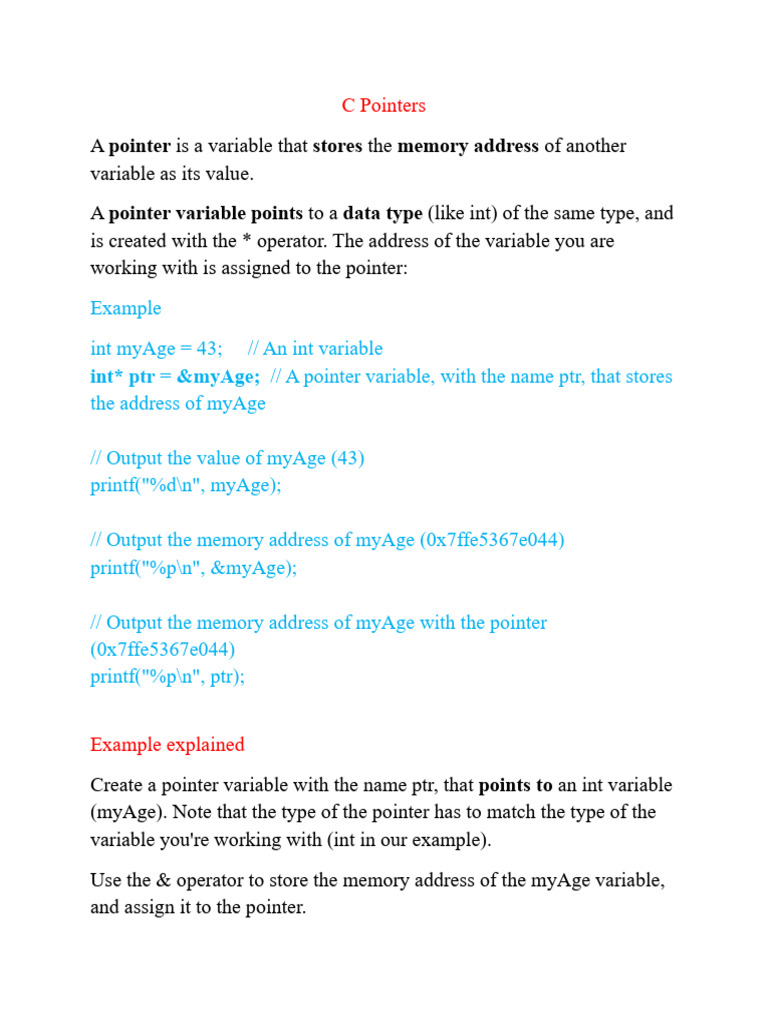 Pointer, Structure and Union | PDF | Pointer (Computer Programming) | Software Development