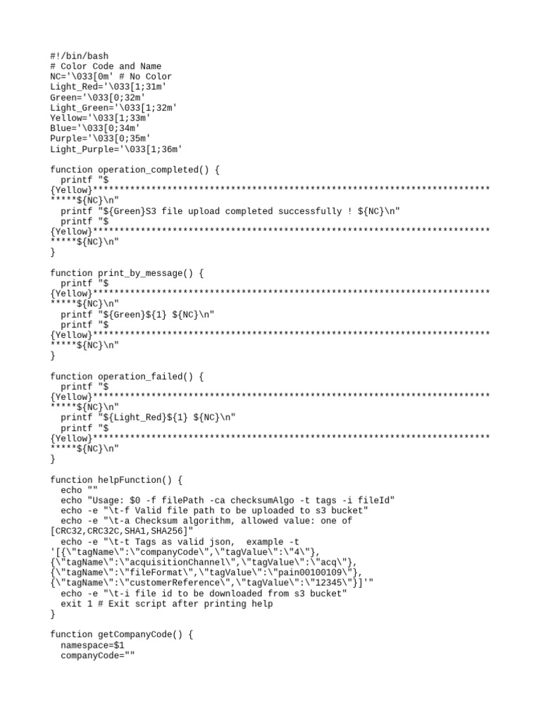 S3Operations 3.Sh | PDF | Filename | Computer Programming