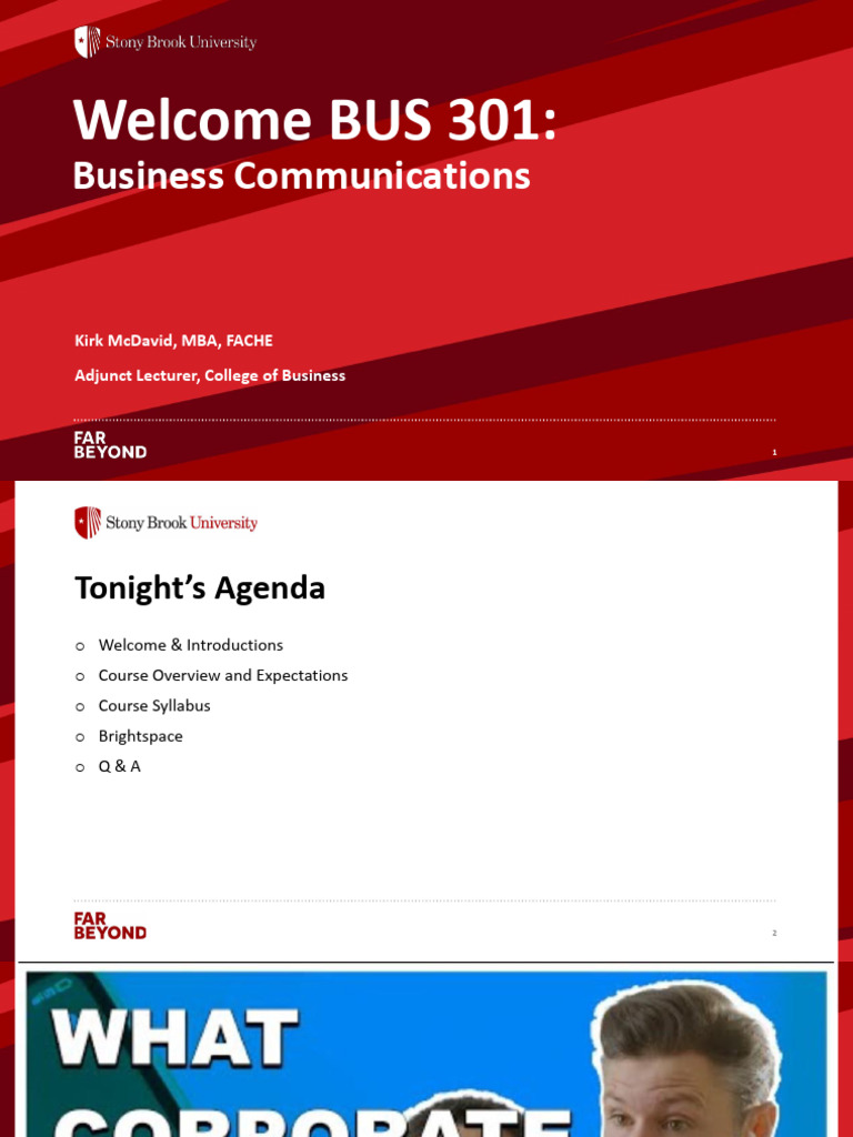 Welcome BUS 301 | PDF