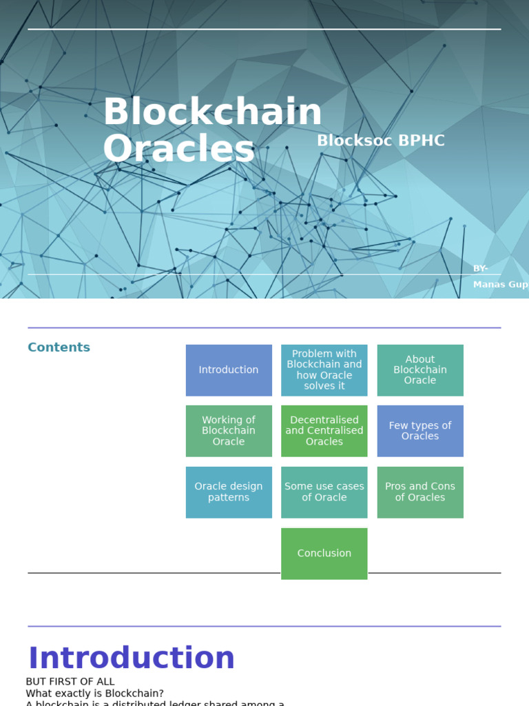 Blockchain Oracles | PDF | Computing | Information Technology