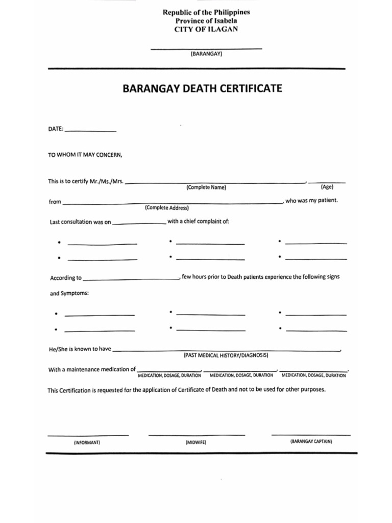 Death Cert. Form | PDF