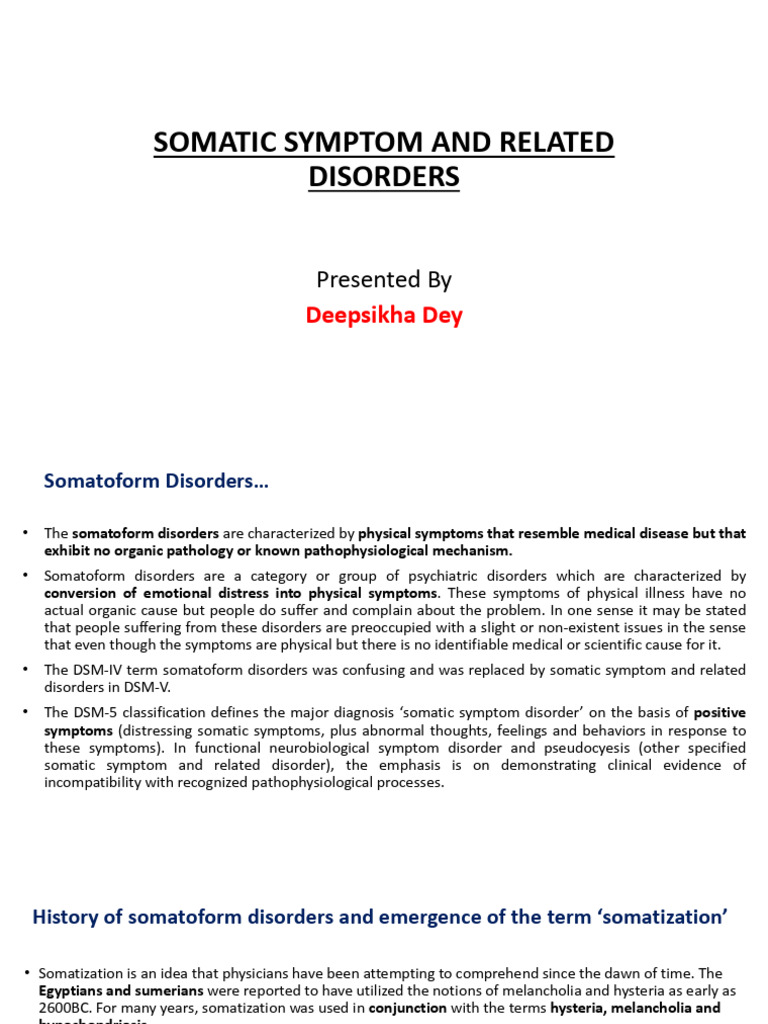 Understanding Somatic Symptom Disorders | PDF | Mental Disorder | Anxiety