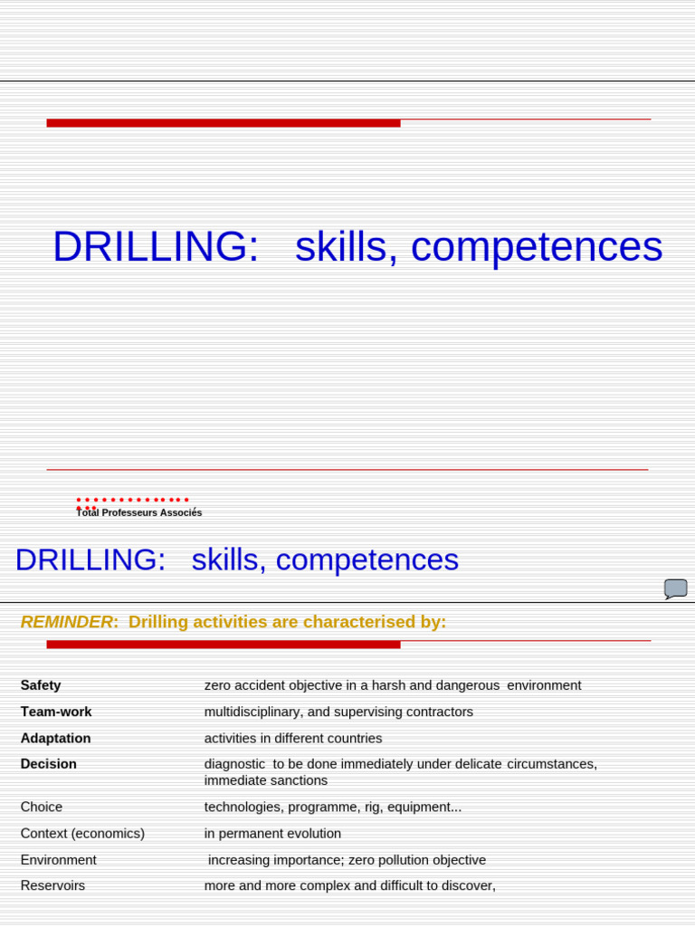 Drilling Skills and Competences Overview | PDF