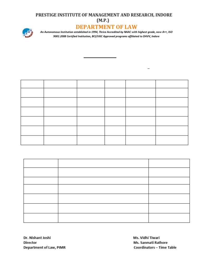 Time Table January-May 2025 - FINAL | PDF | Master Of Business ...