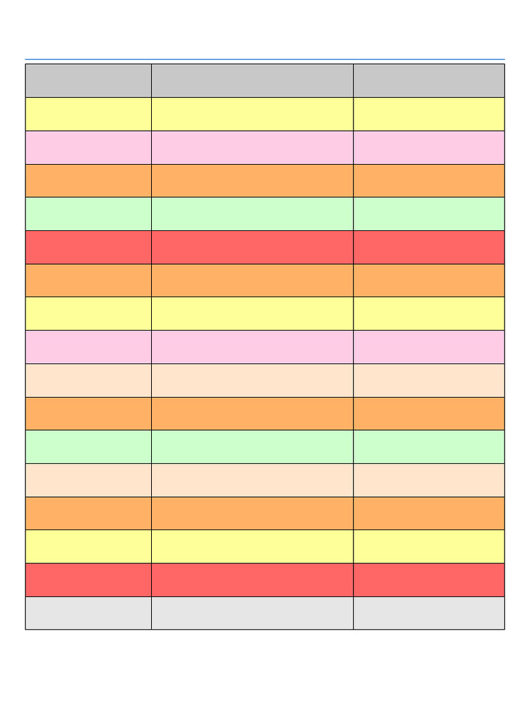 Color Coded Subject Timetable A4 | PDF