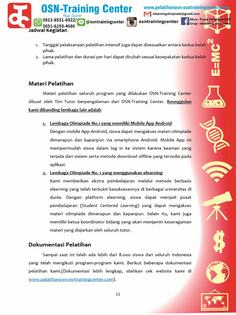 Pelatihan Intensif OSN-Training Center | PDF