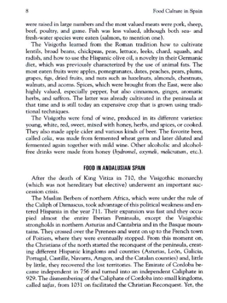 Food in Andalusian Spain | PDF