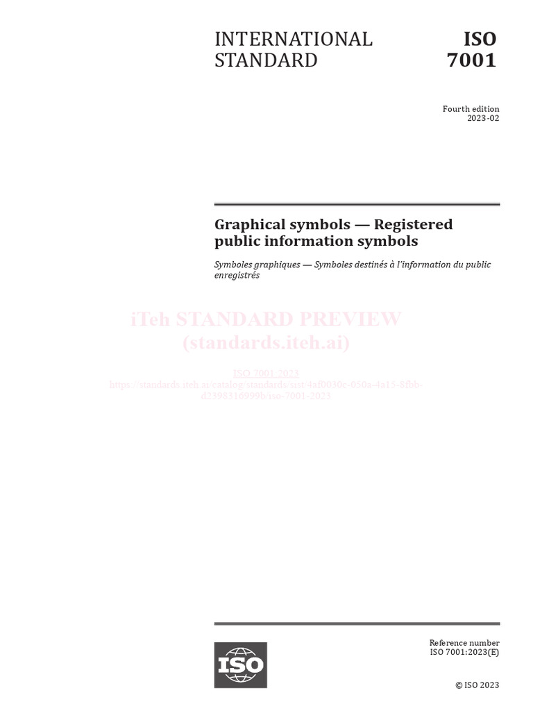 Iso 7001 2023 | PDF | International Organization For Standardization ...