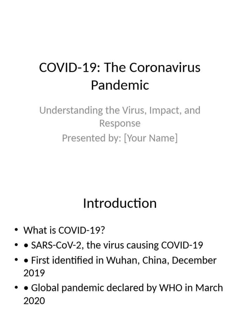 Covid 19 Presentation Pdf Health Disasters Human Diseases And